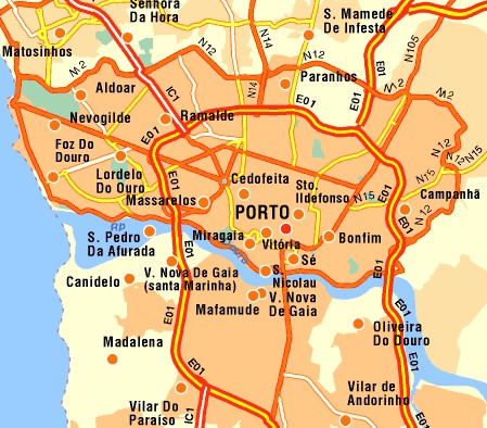 Porto Map at tobook.com